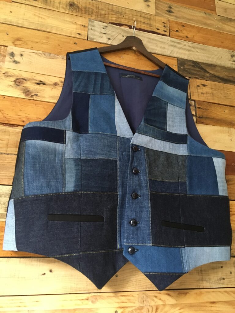 Denim Waistcoat Tailored-To-Measure.